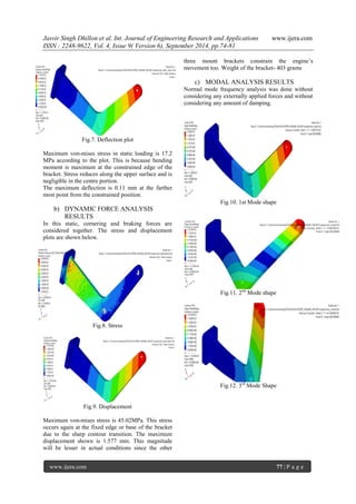 Design of Engine Mount Bracket for a FSAE Car Using Finite Element Analysis | PDF