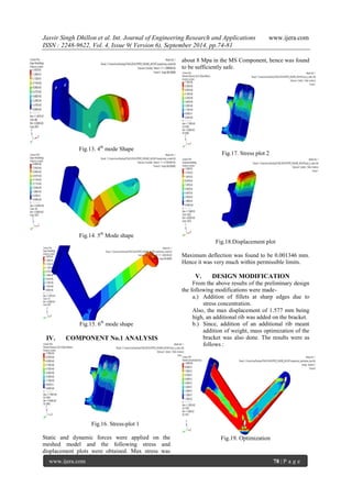 Design of Engine Mount Bracket for a FSAE Car Using Finite Element Analysis | PDF