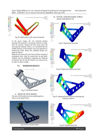 Design of Engine Mount Bracket for a FSAE Car Using Finite Element Analysis | PDF