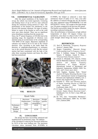 Design of Engine Mount Bracket for a FSAE Car Using Finite Element Analysis | PDF