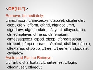 Level up your front-end skills- going beyond cold fusion’s ui tags | PPTX