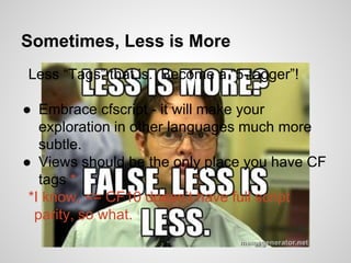 Level up your front-end skills- going beyond cold fusion’s ui tags | PPTX