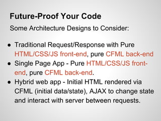 Level up your front-end skills- going beyond cold fusion’s ui tags | PPTX