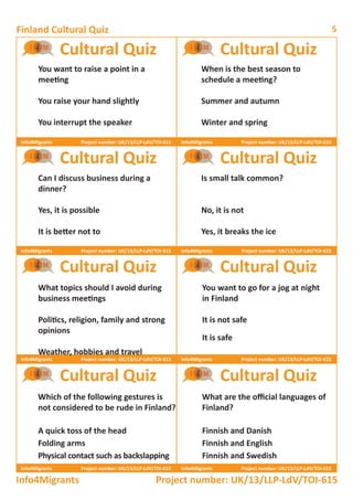 I4 m cultural quiz finland mono student final | PDF