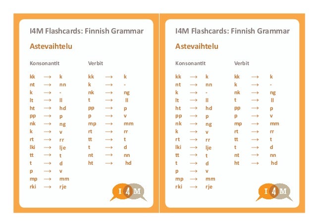 I4M finnish grammar astevaihtelu1