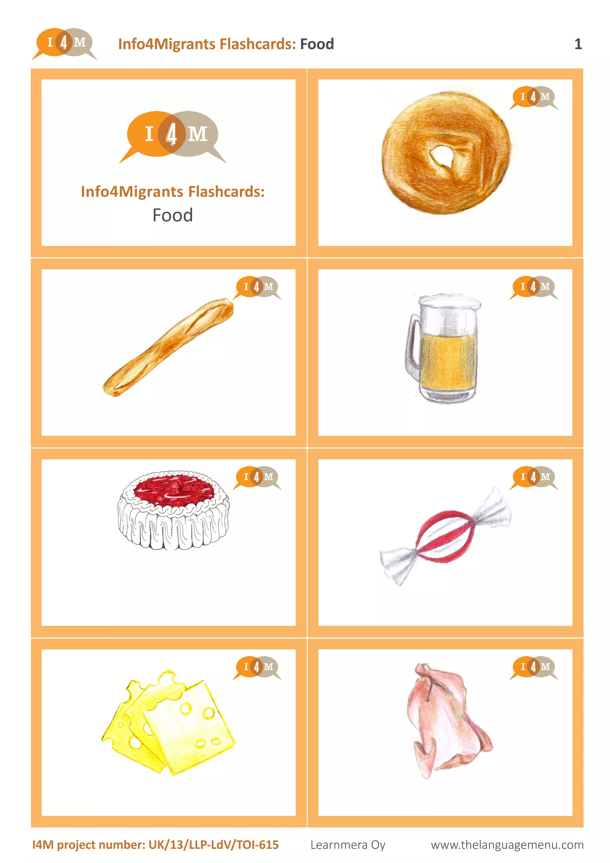 I4M flashcards: food | PDF