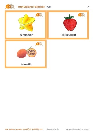 I4M flashcards: fruit (in swedish) | PDF