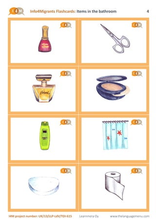 I4M flashcards: in the bathroom | PDF