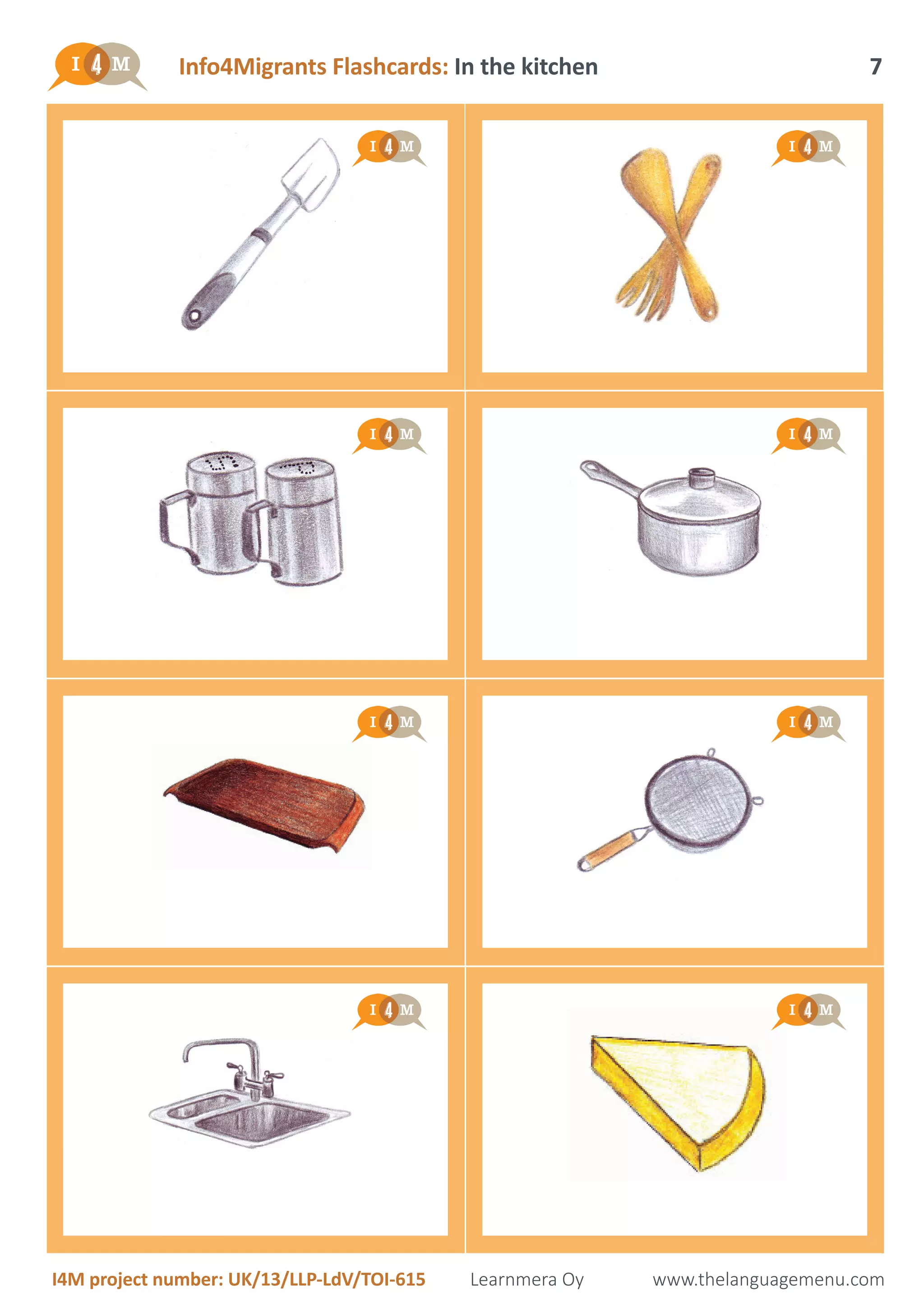 I4M flashcards: in the kitchen | PDF