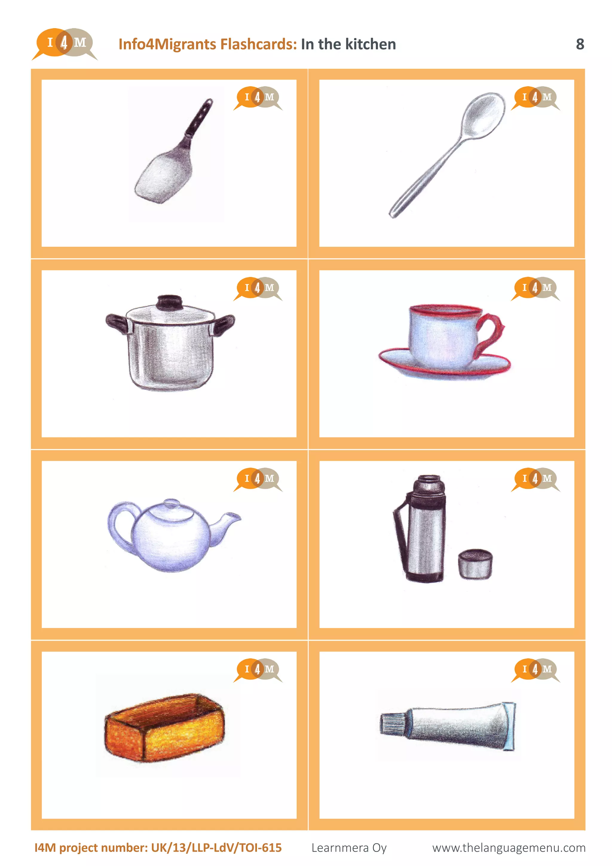 I4M flashcards: in the kitchen | PDF