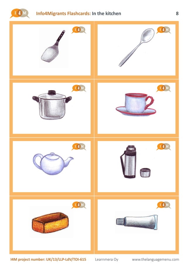 I4M flashcards: in the kitchen | PDF