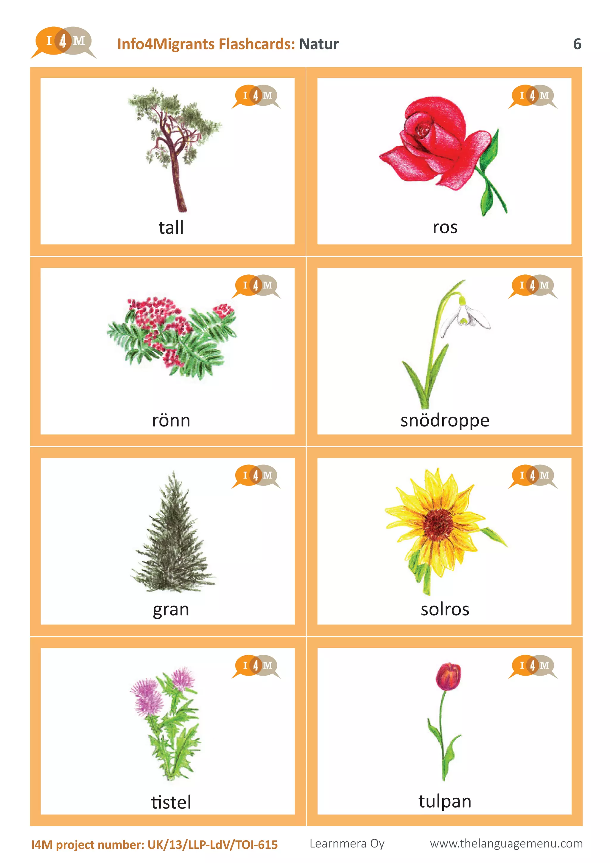 I4M flashcards: nature (in swedish) | PDF