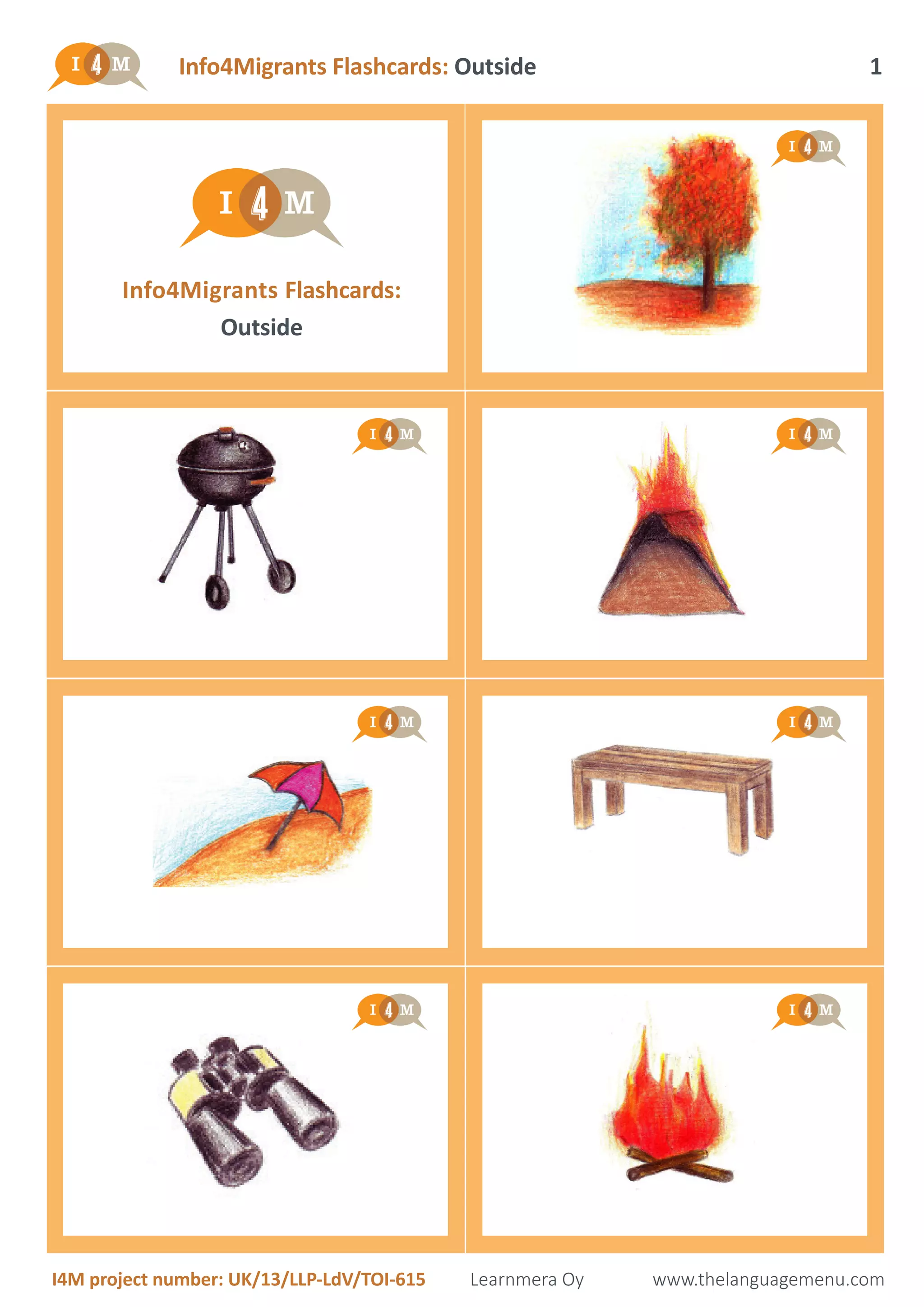 I4M flashcards: outside (no text) | PDF