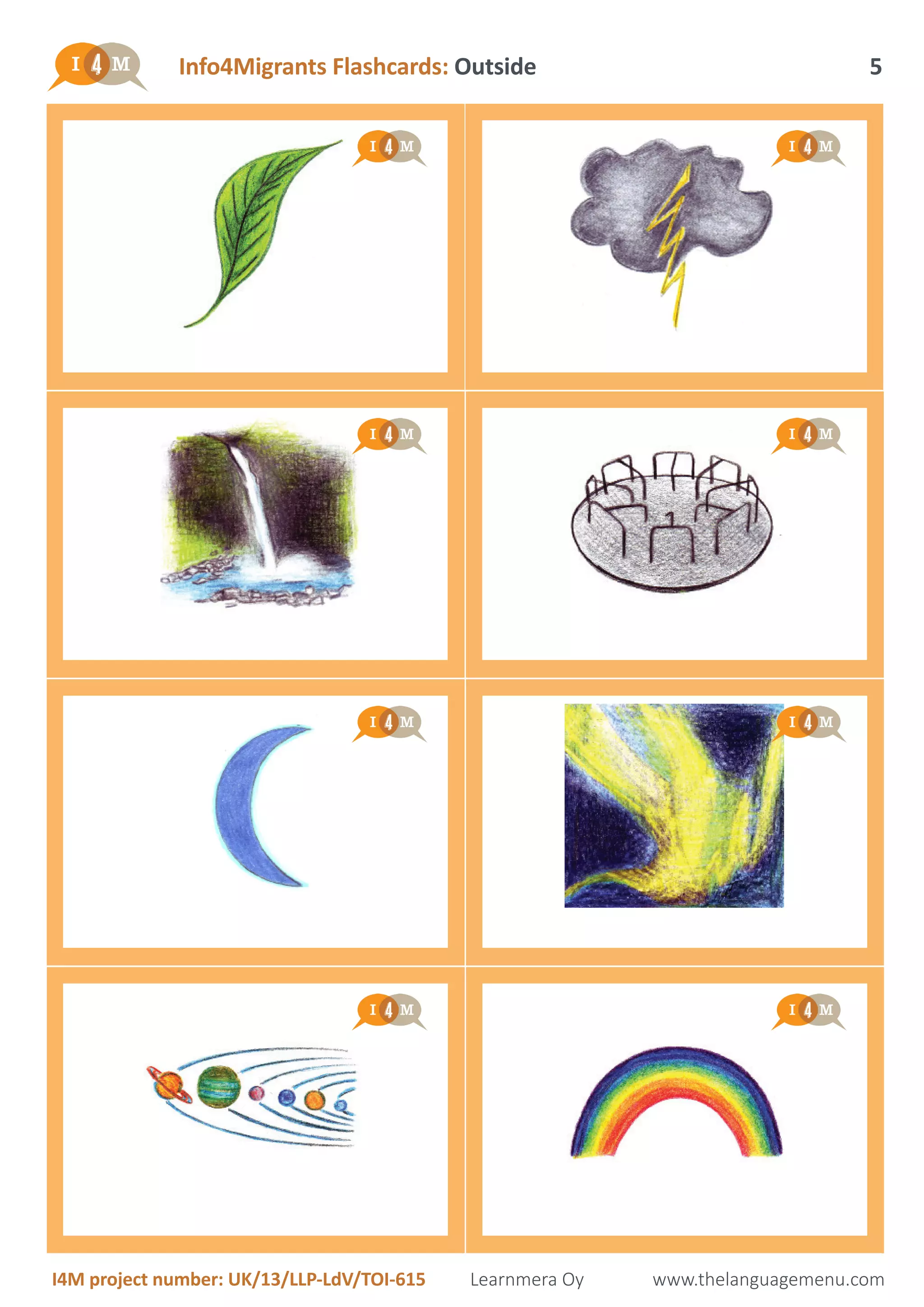 I4M flashcards: outside (no text) | PDF