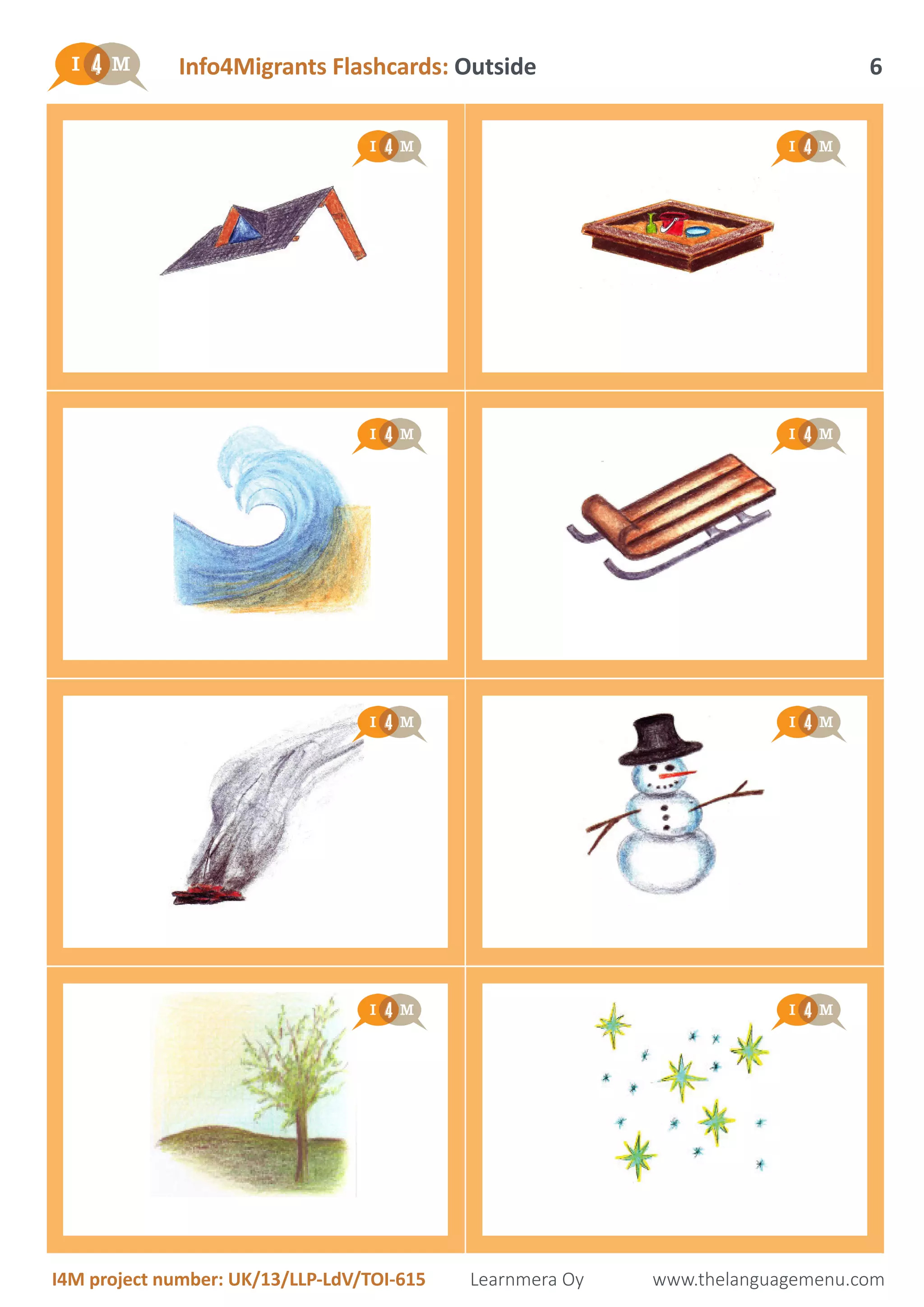 I4M flashcards: outside (no text) | PDF