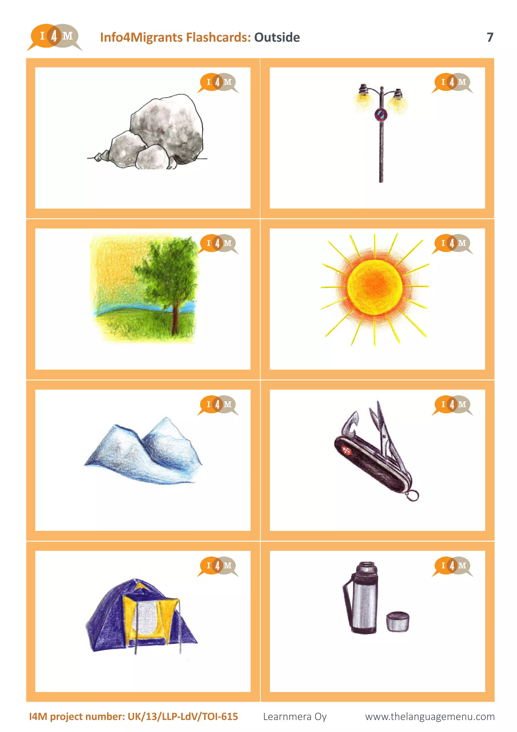 I4M flashcards: outside (no text) | PDF