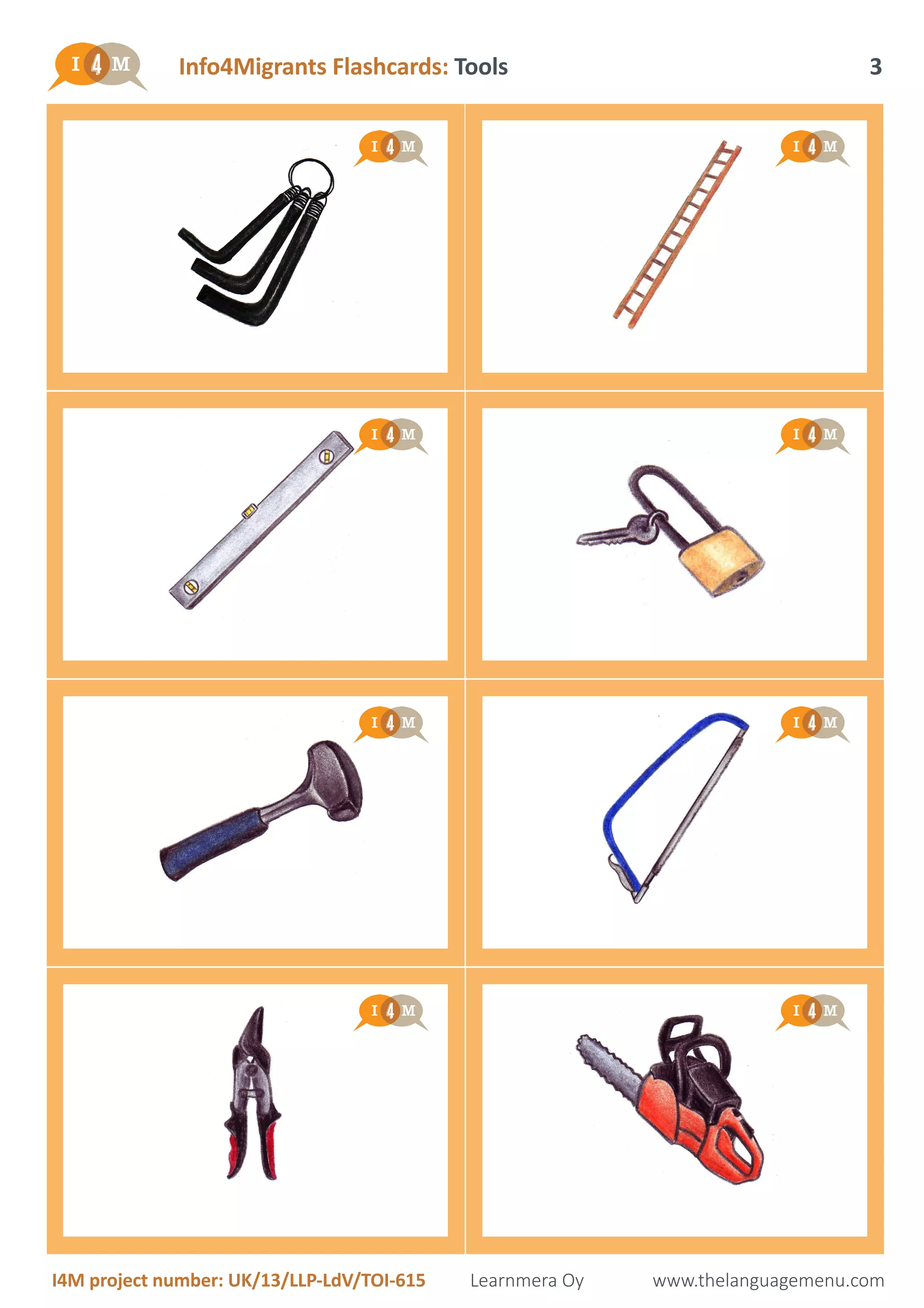 I4M flashcards: tools | PDF