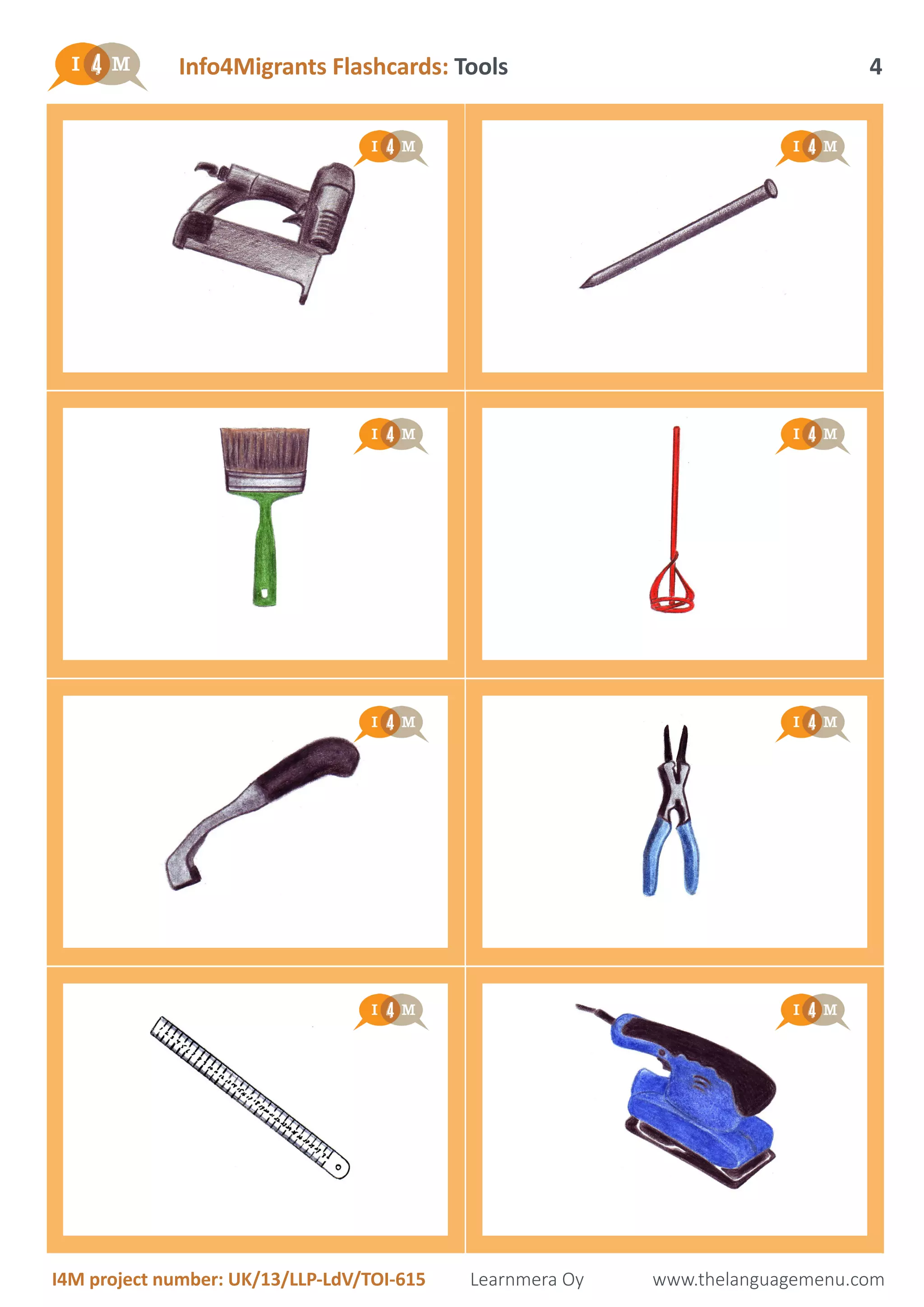 I4M flashcards: tools | PDF