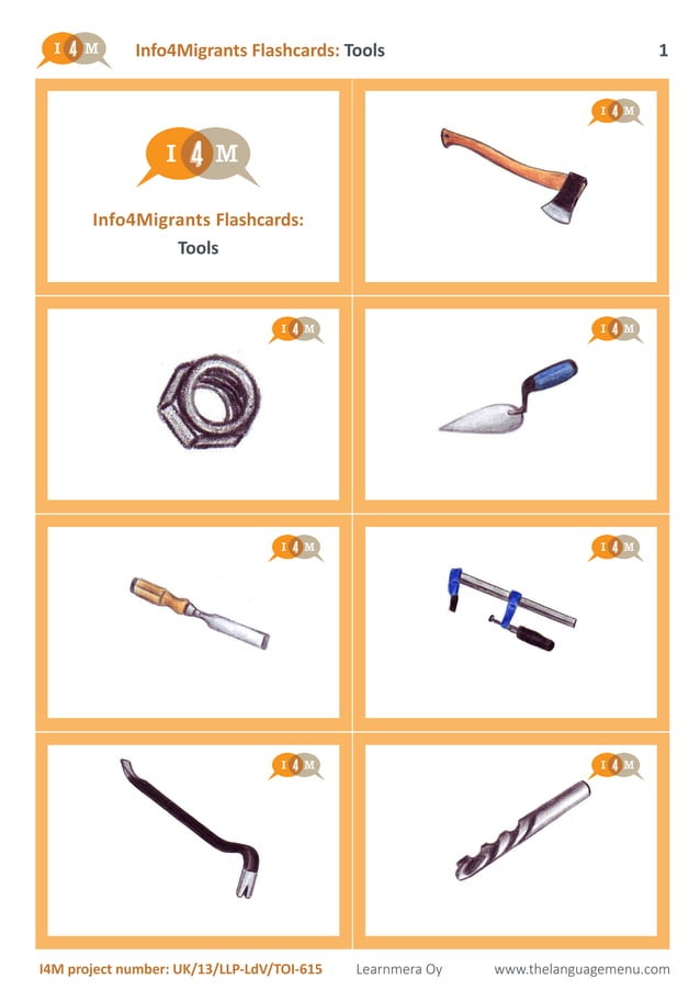 I4M flashcards: tools | PDF