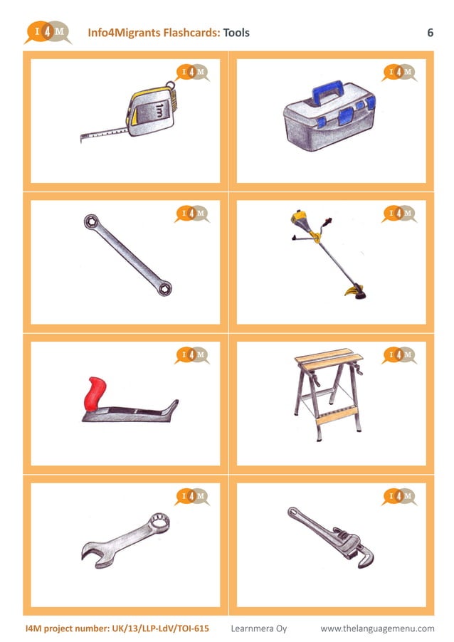 I4M flashcards: tools | PDF