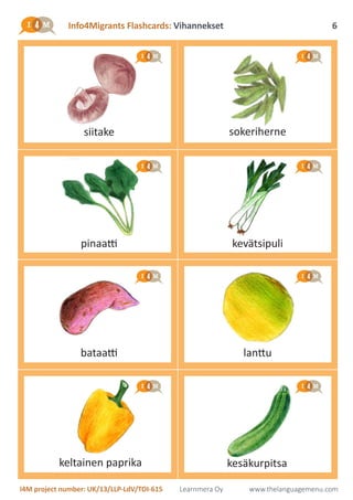 I4M flashcards: vegetables (in finnish) | PDF