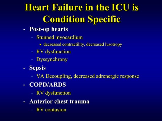 Pathophysiology of acute heart failure in ICU by Professor Michael ...