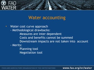 Coping with water scarcity - Water accounting: getting the water budget ...