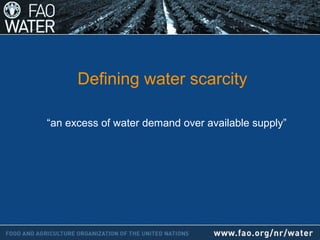 Coping with water scarcity - Water accounting: getting the water budget ...