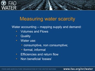 Coping with water scarcity - Water accounting: getting the water budget ...