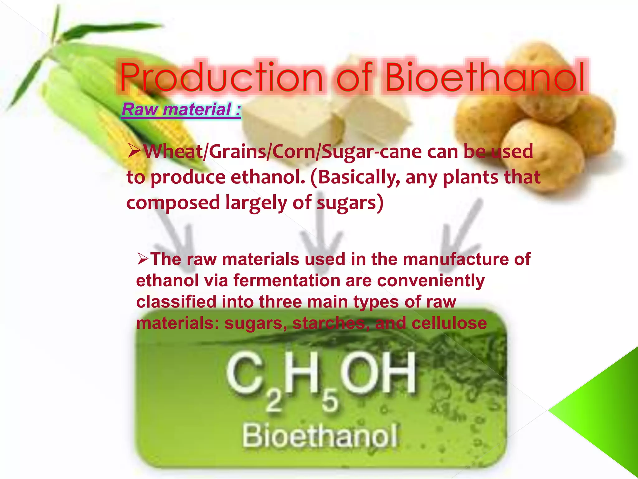 bioethanol production | PPTX