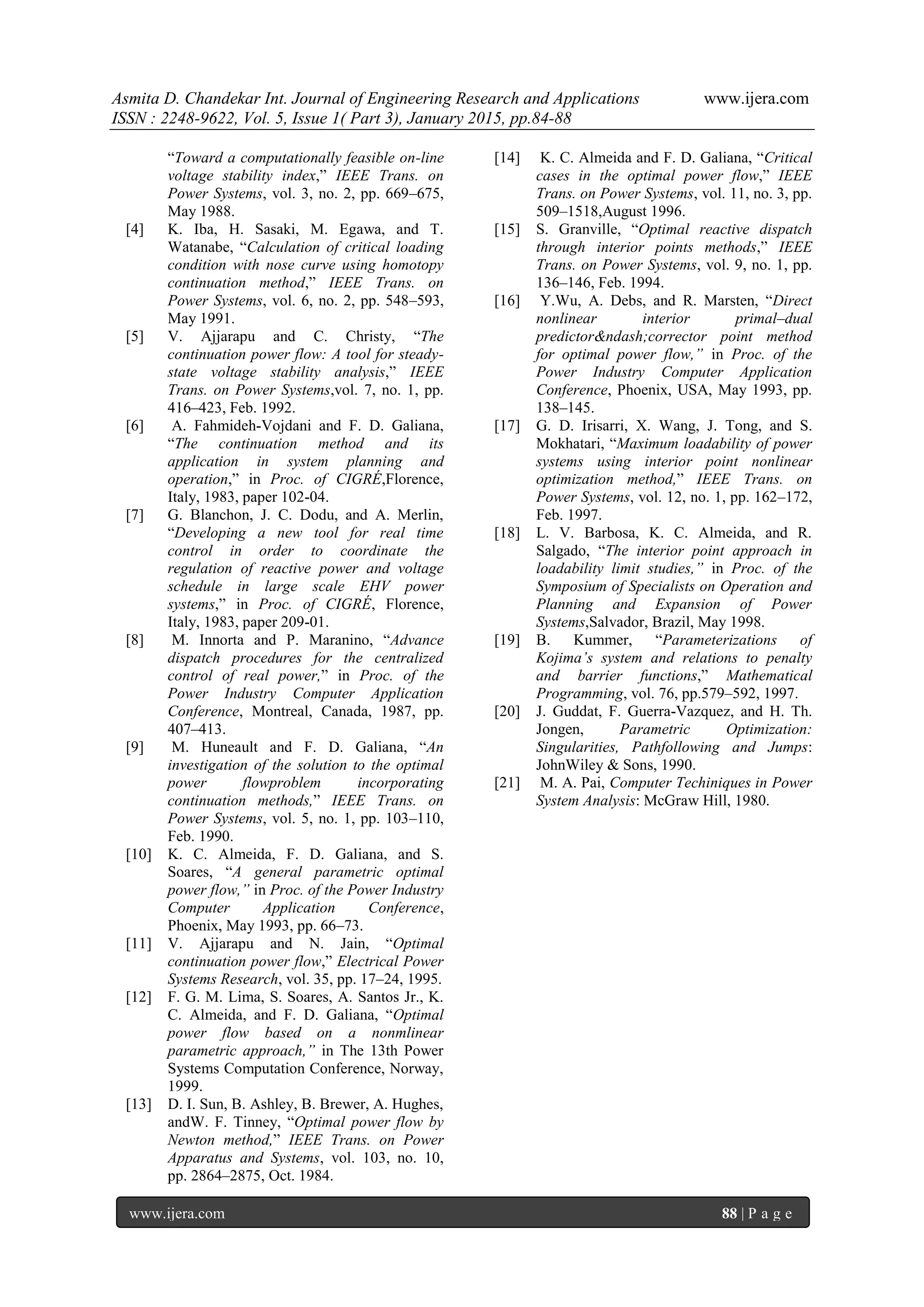 A Research on Optimal Power Flow Solutions For Variable Loa | PDF