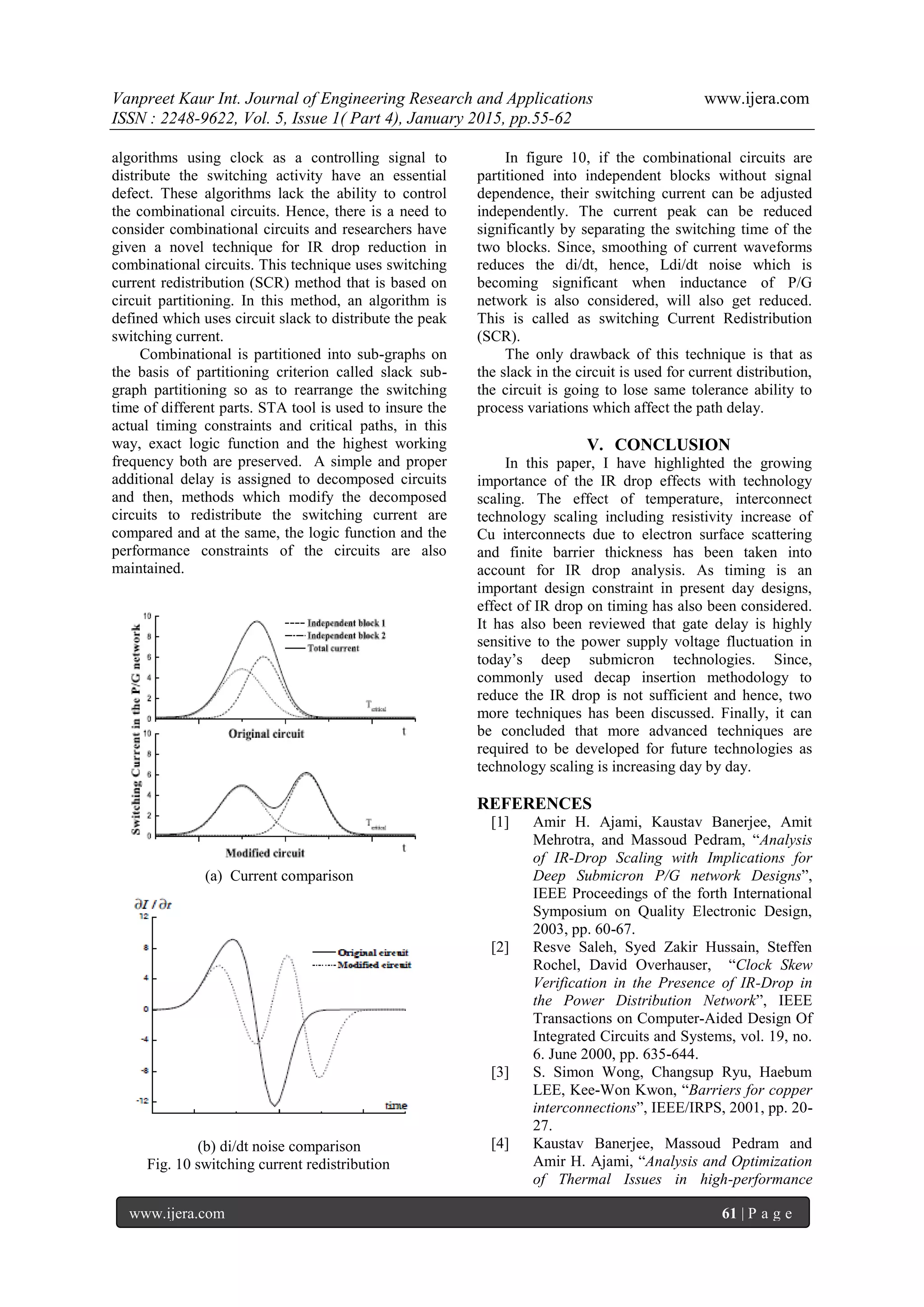 IR Drop Analysis and Its Reduction Techniques in Deep Submicron Technology | PDF
