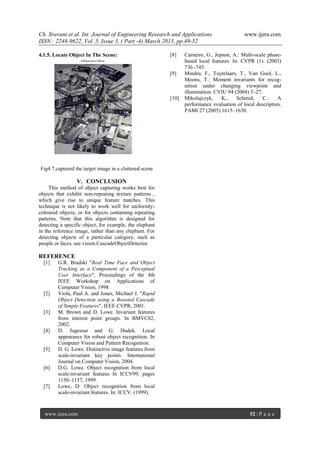 Object Capturing In A Cluttered Scene By Using Point Feature Matching | PDF