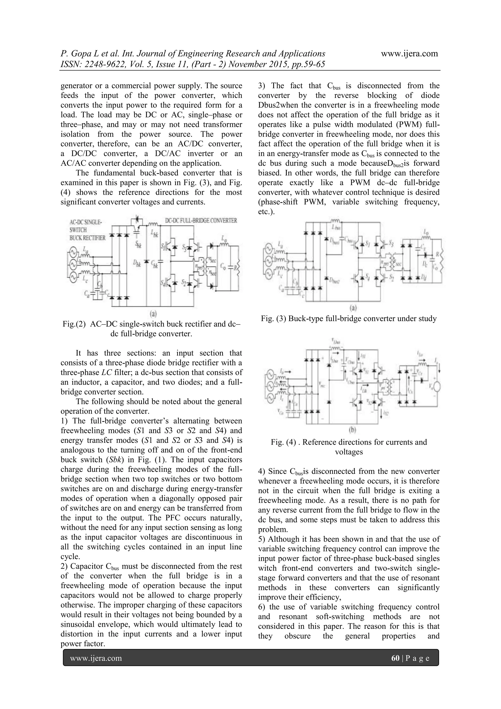 Comparison of Conventional Converter with Three-Phase Single- Stage Ac-Dc PWM Buck-Type Full ...