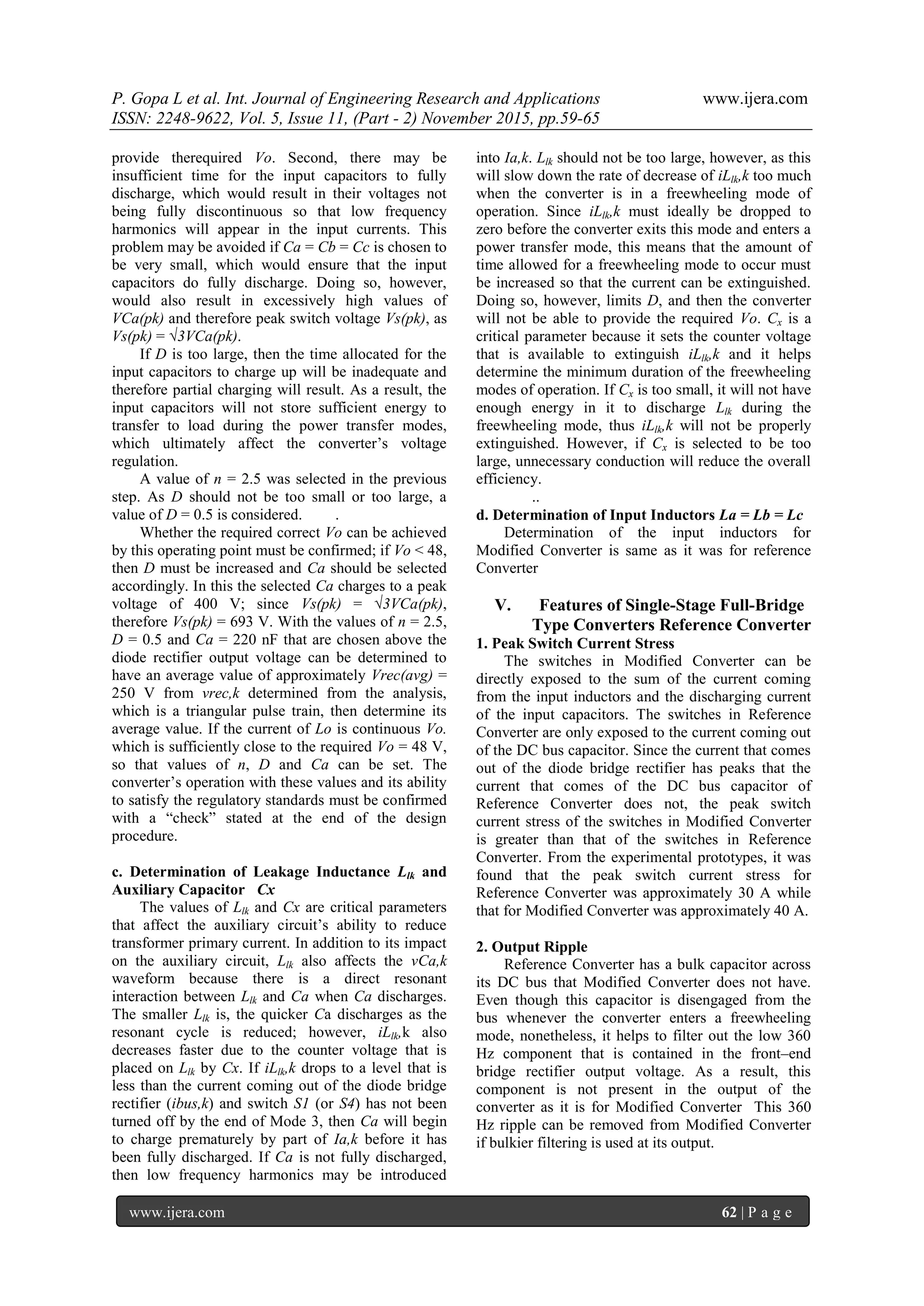 Comparison of Conventional Converter with Three-Phase Single- Stage Ac-Dc PWM Buck-Type Full ...
