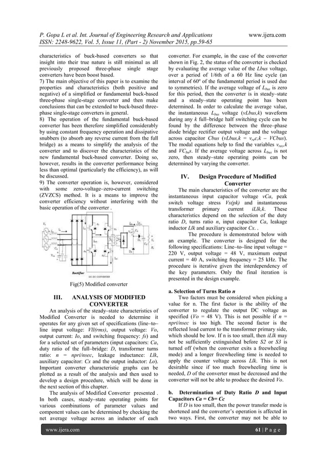 Comparison of Conventional Converter with Three-Phase Single- Stage Ac ...