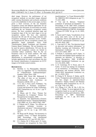 A Survey on Human Ear Recognition | PDF