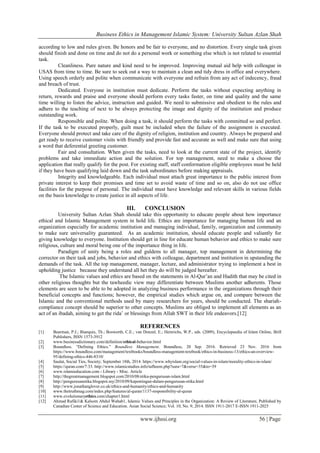 Business Ethics in Management Islamic System: University Sultan Azlan ...