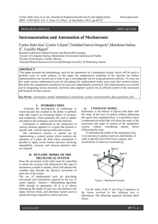 Instrumentation and Automation of Mechatronic | PDF