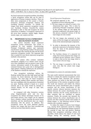 Efficient Facial Expression and Face Recognition using Ranking Method | PDF | Artificial ...