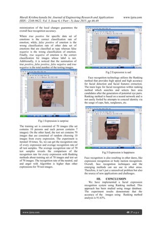 Efficient Facial Expression and Face Recognition using Ranking Method | PDF | Artificial ...