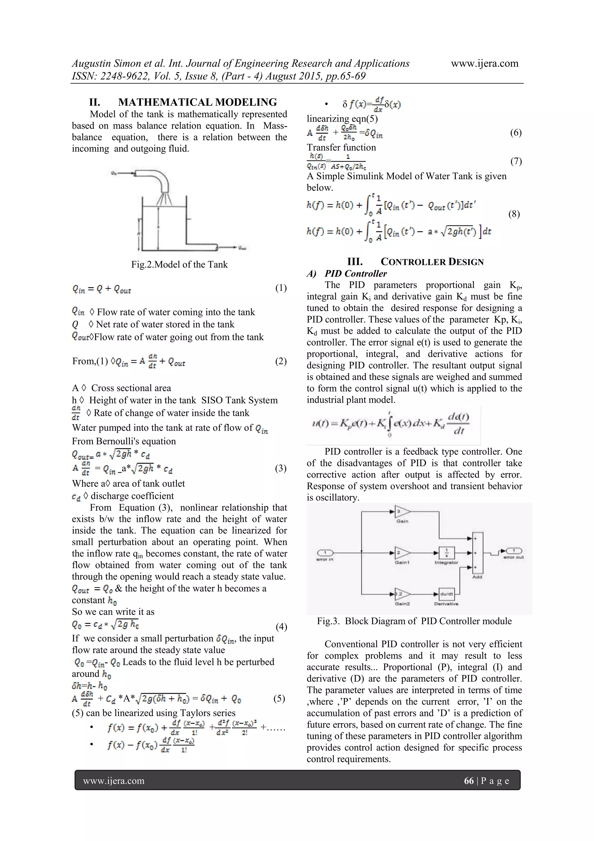 Design of Controllers for Liquid Level Control | PDF