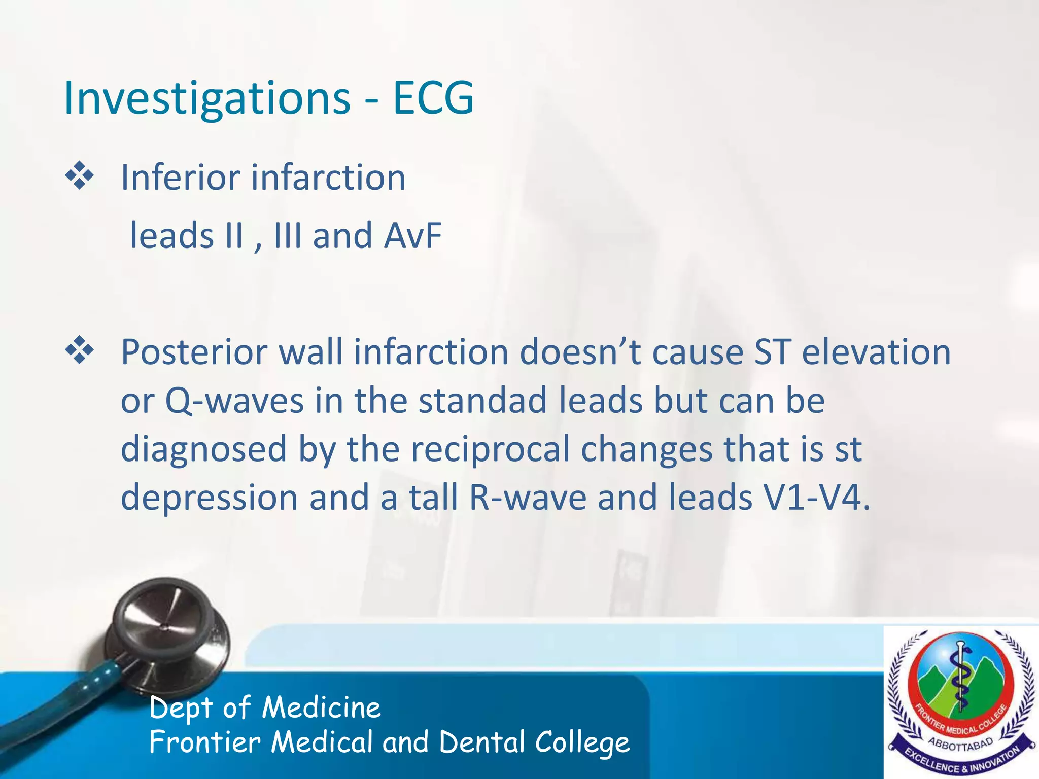 Myocardial Infarction - Case Presentation and an Overview | PPTX