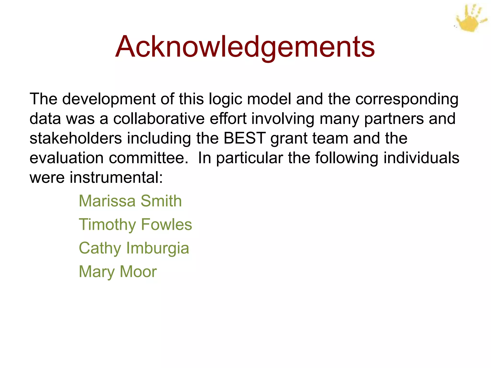 Delaware's BEST Logic Model | PPTX