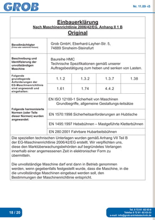 Betriebs- und Wartungsanleitung HMC-Serie Gurundausführung de/en | PDF | Home Appliances | Home ...