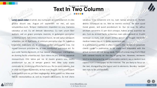 Two column text