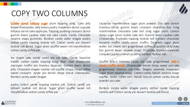 Two column text