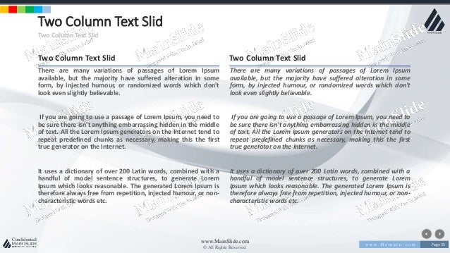 Two column text