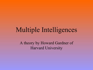 I5 multiple intelligences | PPT
