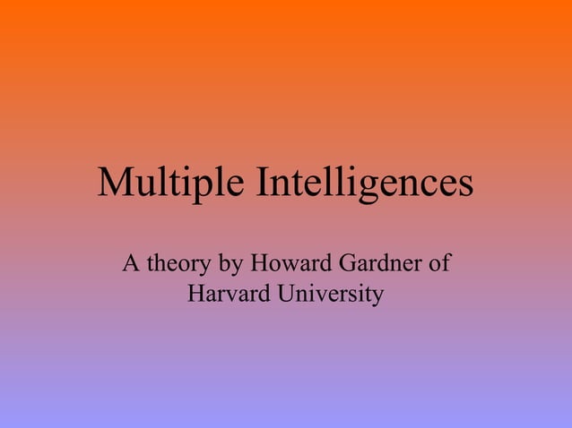 I5 multiple intelligences | PPT